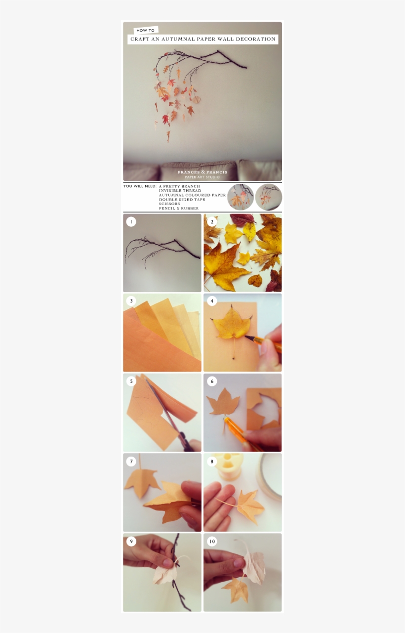 Autumn Paper Wall Decoration - Wall PNG Image | Transparent PNG Free ...