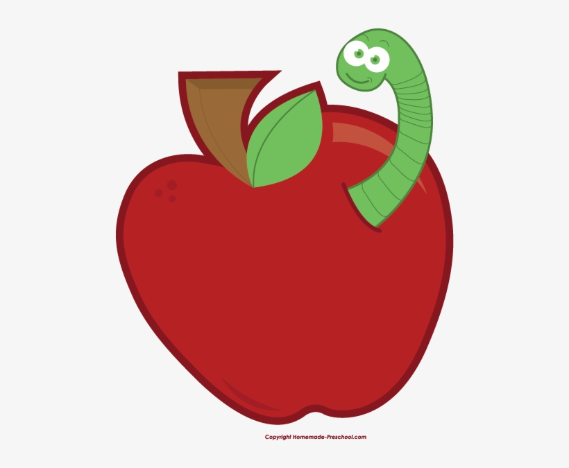 Download Png Image - Clipart Apple With Worm | Transparent PNG Download ...