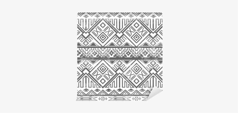 Abstract Geometric Seamless Aztec Pattern - Art Print: Girl's Abstract ...