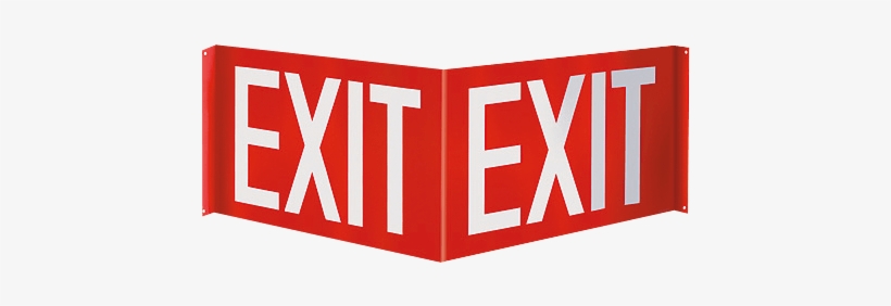 Exit Stand-out Sign - Red And Green Exit Signs PNG Image | Transparent ...