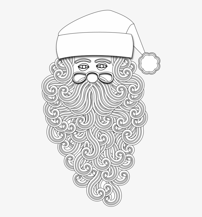 Medium Image - Santa Out Line PNG Image | Transparent PNG Free Download ...
