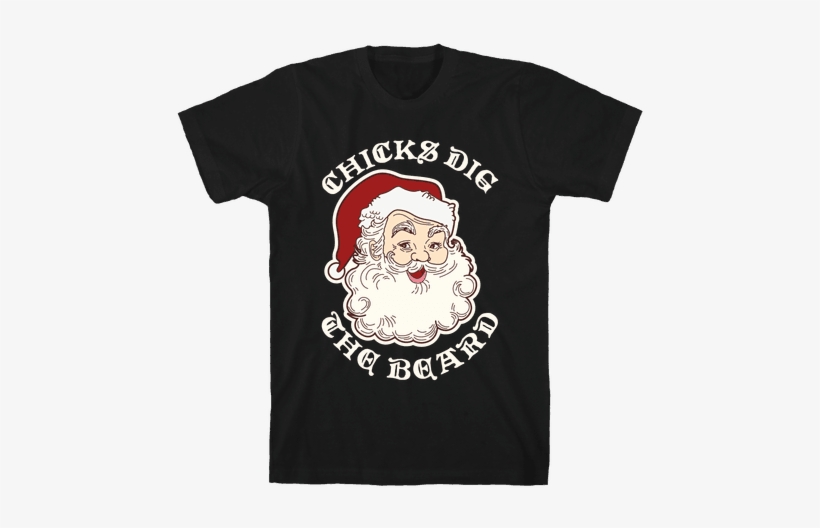 Santa Chicks Dig The Beard Mens T-shirt - Physics Tshirt Design Ideas ...