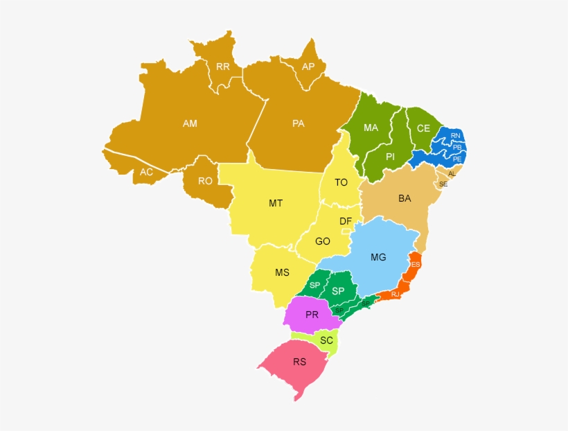 Mapa Do Brasil - Brazil Election Map 2018 PNG Image | Transparent PNG ...