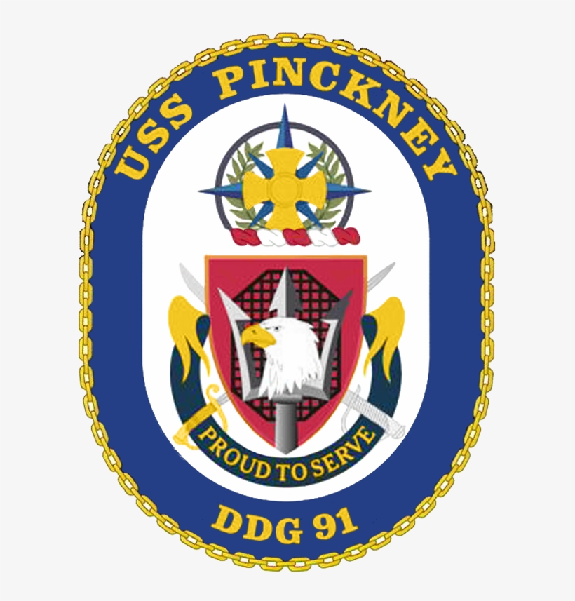 Download Uss Pinckney Ddg-91 Crest - Uss Pinckney (ddg-91) Shower ...
