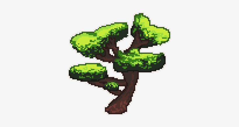 Pixel Art Of Strange Tree - Sprite PNG Image | Transparent PNG Free ...