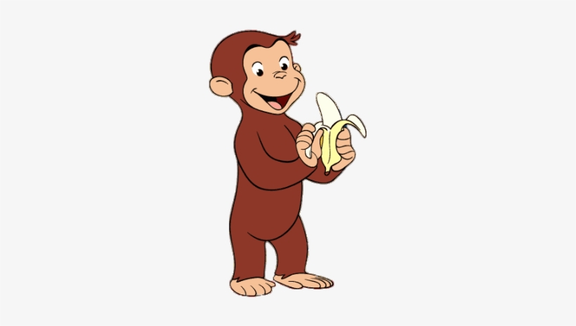 Curious George Eating A Banana PNG Image | Transparent PNG Free ...