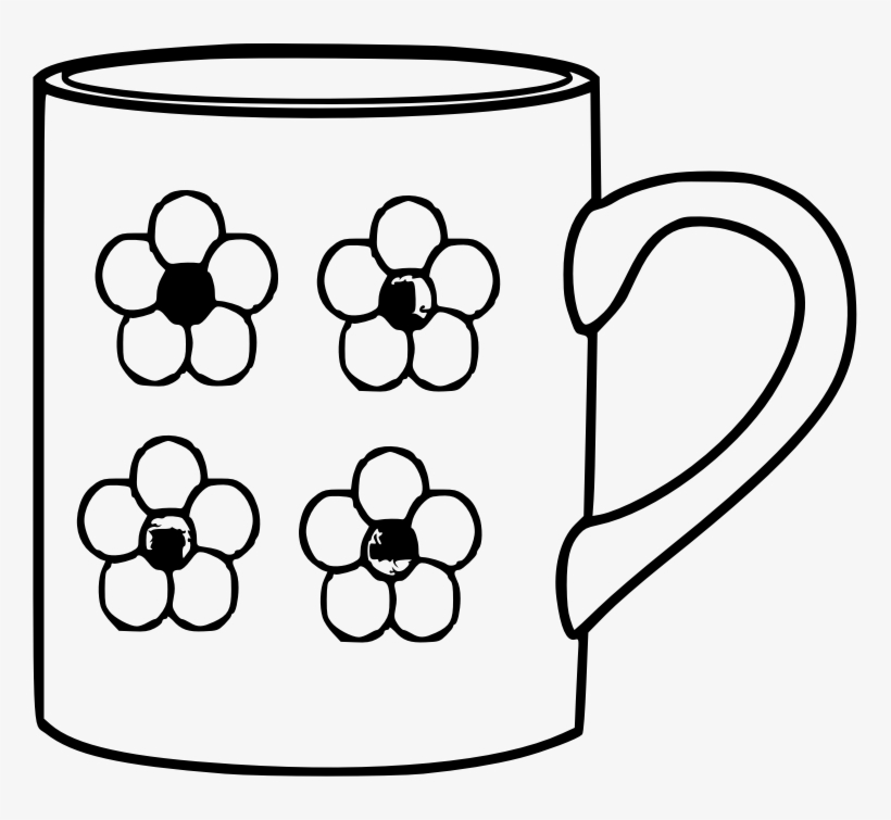 Mug Clipart Black And White