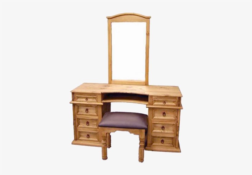 Vanity - Rustic Pine Furniture 2pc Rustic Pine Vanity PNG Image ...