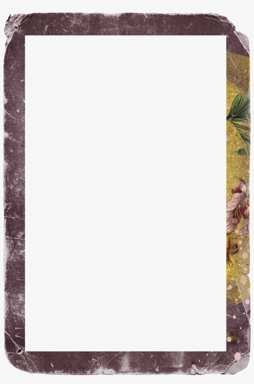 Purple Hand Painted Watercolor Frame Transparent Illustration ...