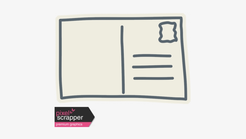 Grey Post Card Sticker - Paper Product PNG Image | Transparent PNG Free ...