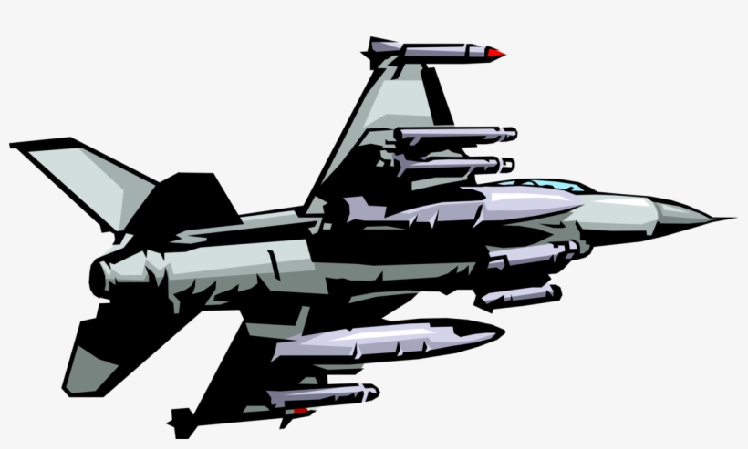 Download Vector Illustration Of F16 Falcon Us Air Force Single-engine ...