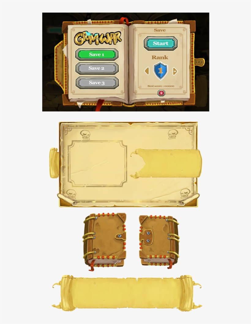 Hud For The Video Game Grimwar - Gold PNG Image | Transparent PNG Free ...