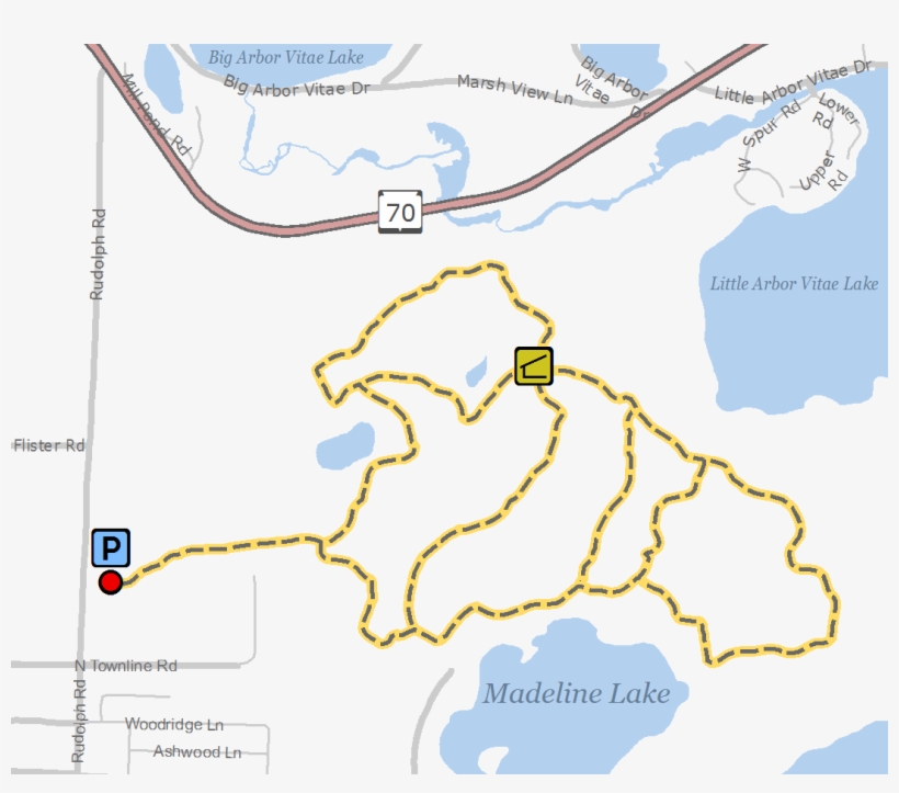 Madeline Lake Trail - Madeline Lake Wi Map PNG Image | Transparent PNG ...
