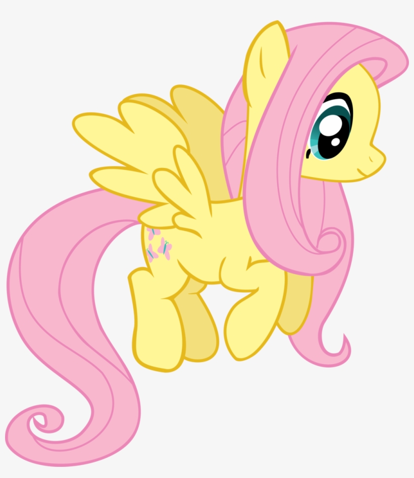 A Simple Fluttershy Vector - Mlp Fluttershy Side Vector PNG Image ...