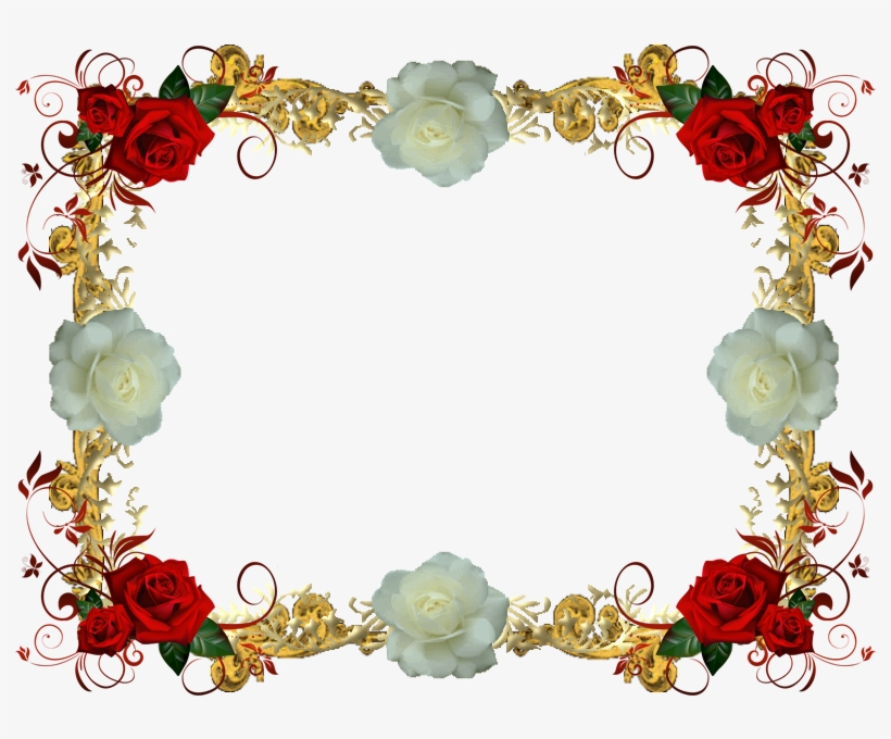 Red And White Rose Frame 3 By Lady1venus On Deviantart - Red Roses ...