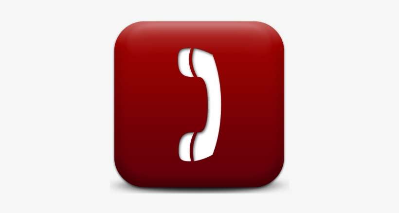 Red Square Icon Business Phone1 - Red Phone Icon PNG Image ...