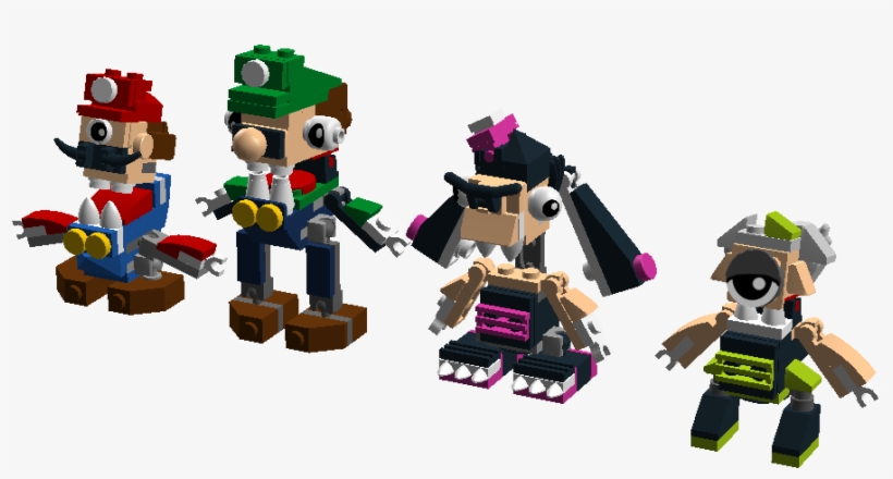 Download Some Nintendo Characters As Mixels - Cartoon | Transparent PNG ...