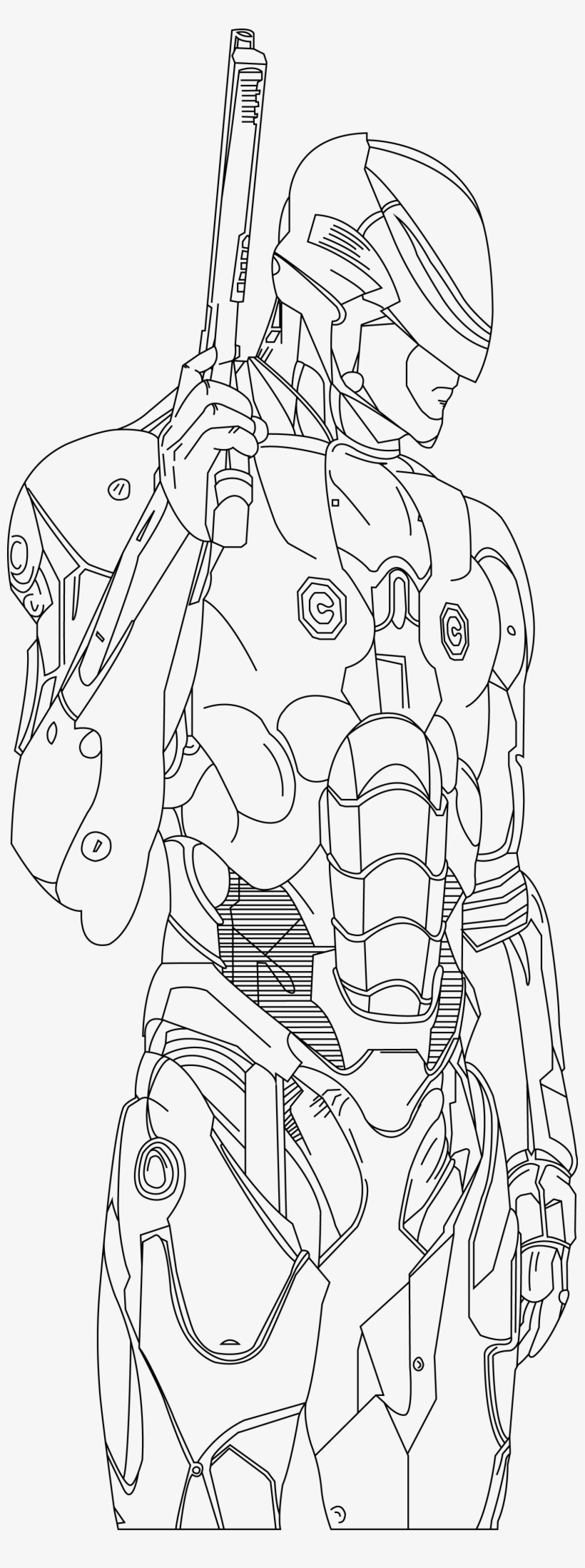 28 Collection Of Robocop 2014 Drawing - Line Art PNG Image ...
