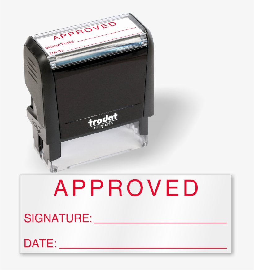Approved Signature Inspection Qc Self Inking Stamp - Approval Stamp ...