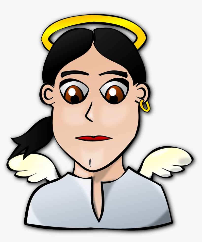 People Faces Face Wings Free Photo From - Angelic Face Cartoon PNG ...