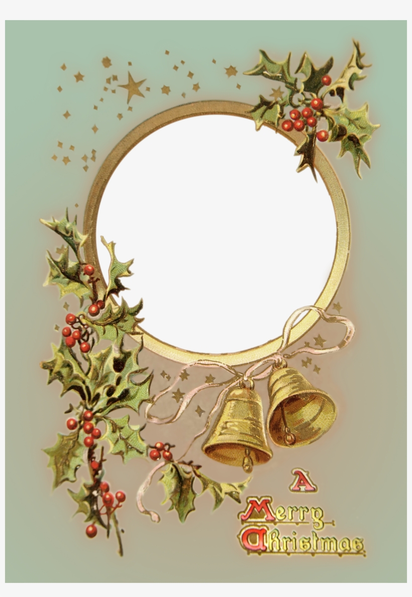 Vintage Christmas Postcard Photo Frame Border - Old Christmas Border ...