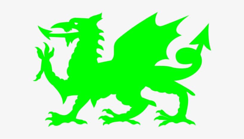 Dragon Clip Green Vector Freeuse Stock - Welsh Dragon Silhouette PNG ...