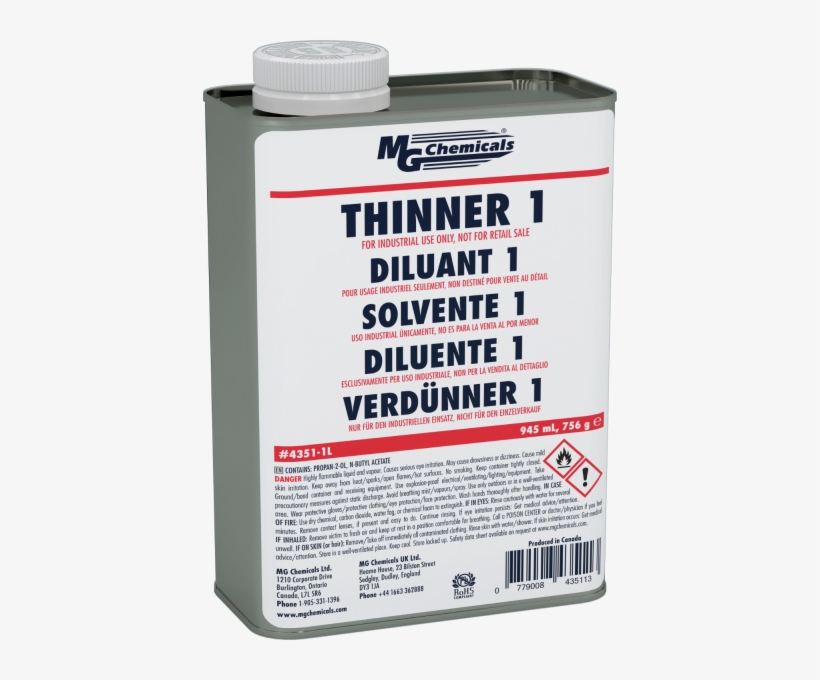 4351 1l-463 - Mg Chemicals 435-4l Thinner PNG Image | Transparent PNG ...