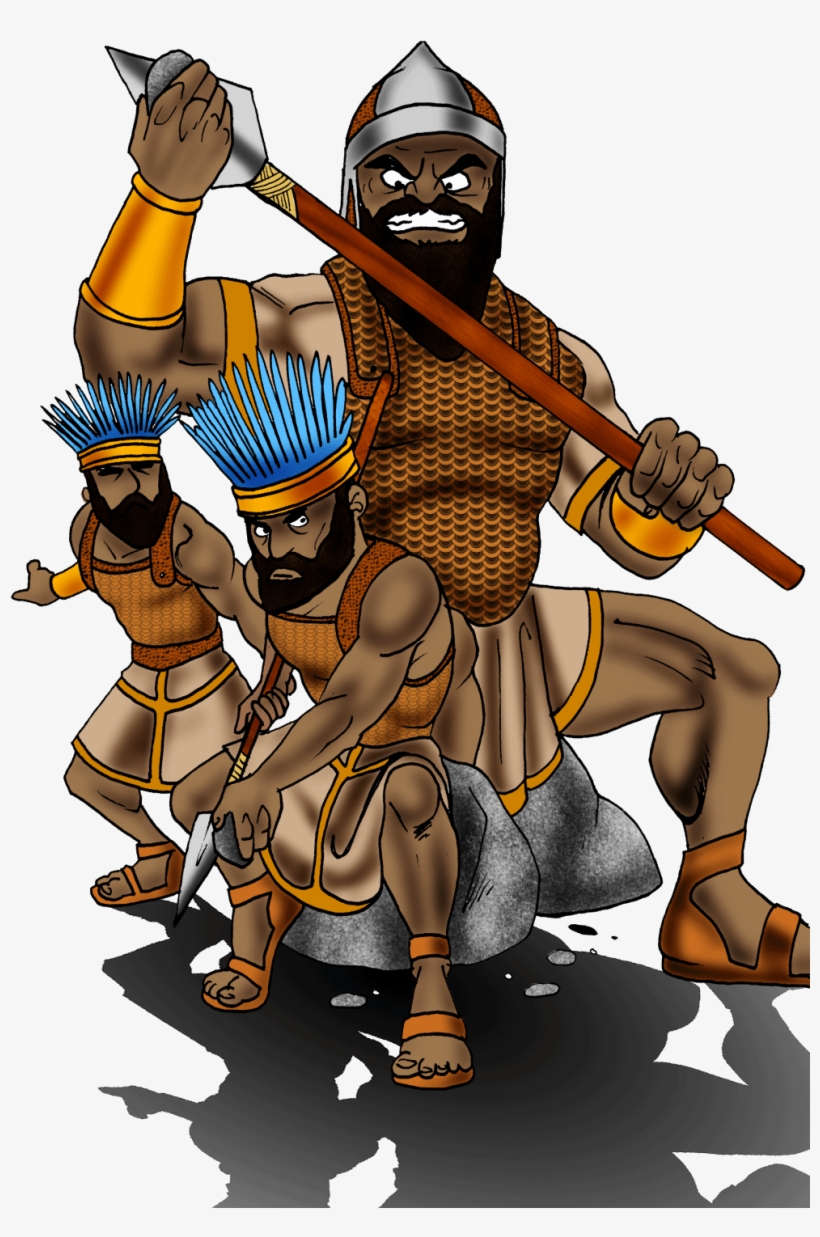 Goliath Prepares For Battle "a Giant Nearly Ten Feet - Bible PNG Image ...