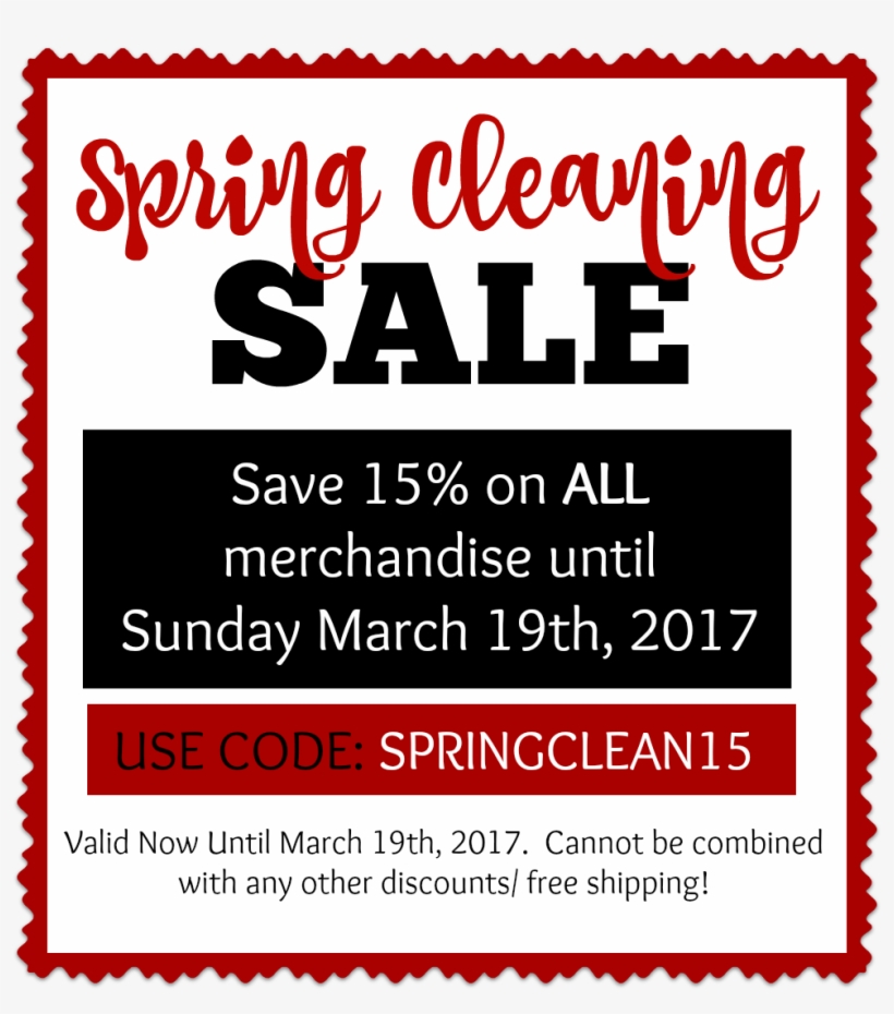 Spring Cleaning Sale At The Red & White Shop In Raleigh - Sales PNG ...