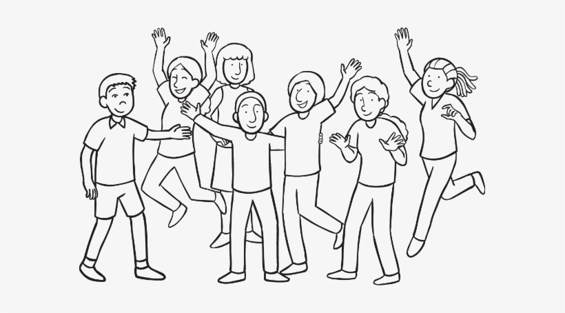 Download Find The Perfect Group Activity - Line Art | Transparent PNG ...