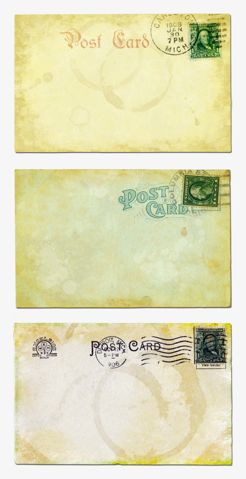 Download Postcardcollection2 - Postcard Back | Transparent PNG Download ...