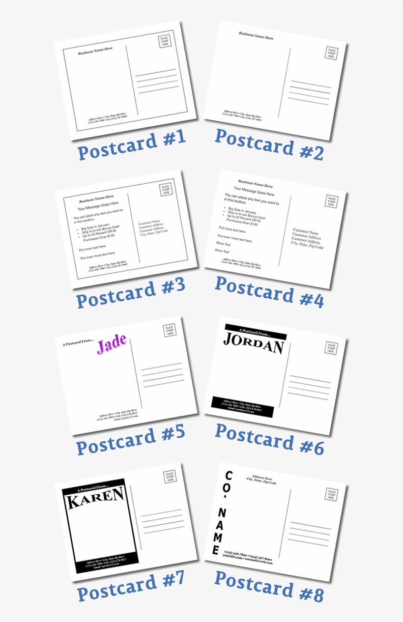Download Available Postcard Templates - Postcard | Transparent PNG ...