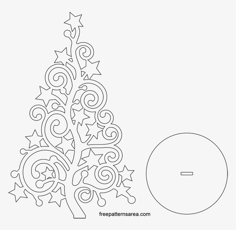 Laser Cut Christmas Tree Ornament Pattern - Christmas Day PNG Image ...