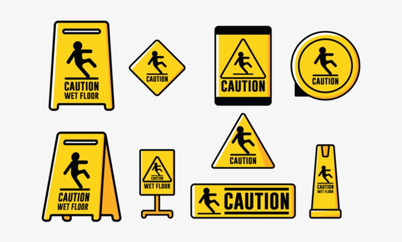 Vector Sign Caution Wet Foor - Icon PNG Image | Transparent PNG Free ...