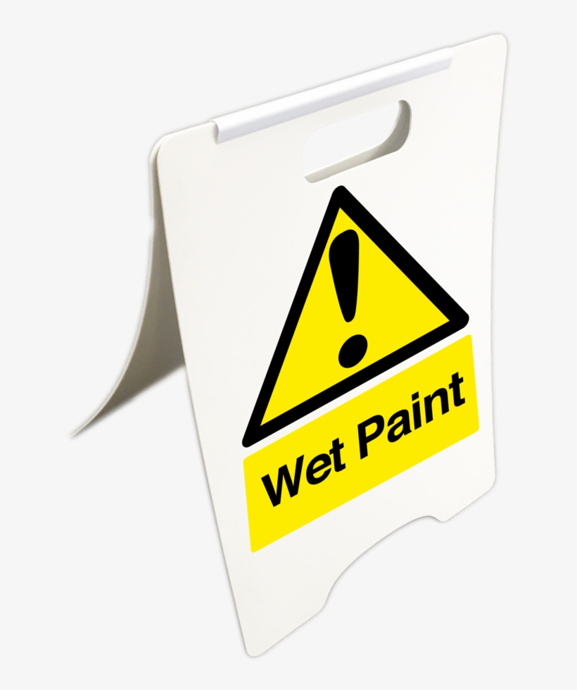 'wet Paint'free Standing Floor Sign - Sign PNG Image | Transparent PNG ...