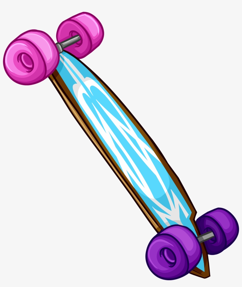 Neon Blue Longboard Icon - Longboard Png PNG Image | Transparent PNG ...