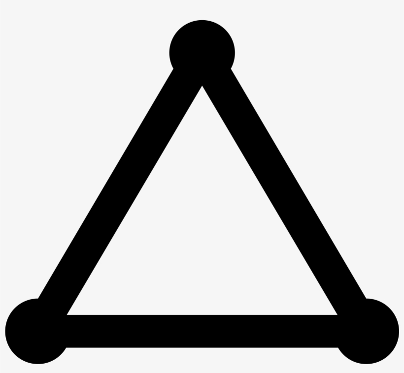 The Image Is Of A Shape That Has Three Sides - Triangle Icon Png PNG ...