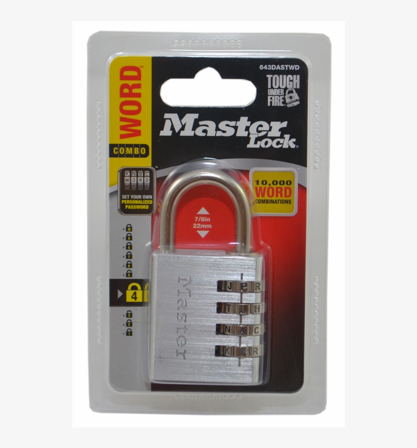 Master Lock 40mm Set Your Own Word Combination Padlock - Master Lock ...