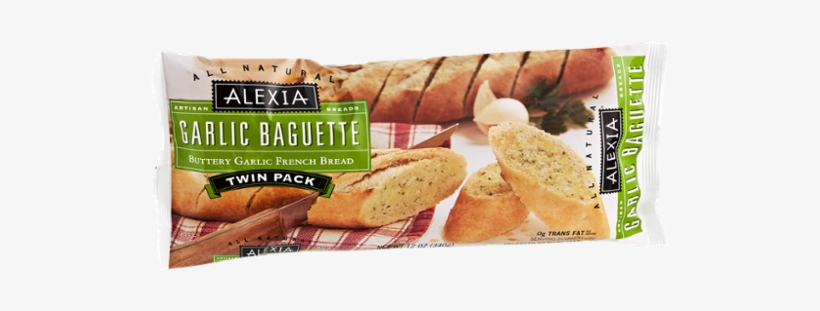 Alexia Garlic Baguette, Artisan, Twin Pack - 12 Oz PNG Image ...