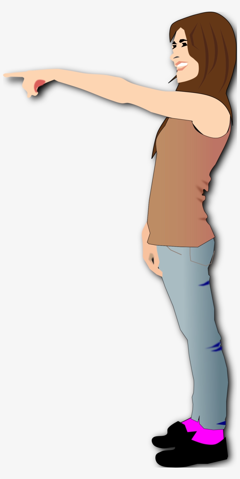 Big Image - Woman Pointing Clipart PNG Image | Transparent PNG Free ...