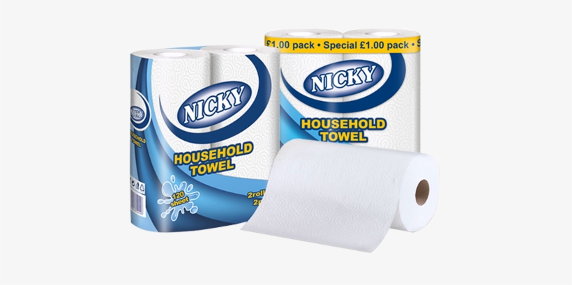 Nicky Household Towel - Nicky Household Towel 4 Rolls PNG Image ...