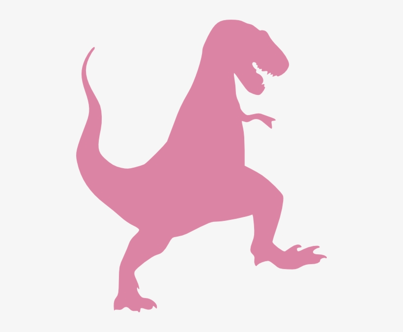 Pink Dino Clip Art - T Rex Silhouette PNG Image | Transparent PNG Free ...