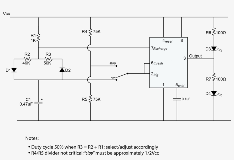 The Output Side Of The 555 Circuit Is Where The Coin - Diagram PNG ...