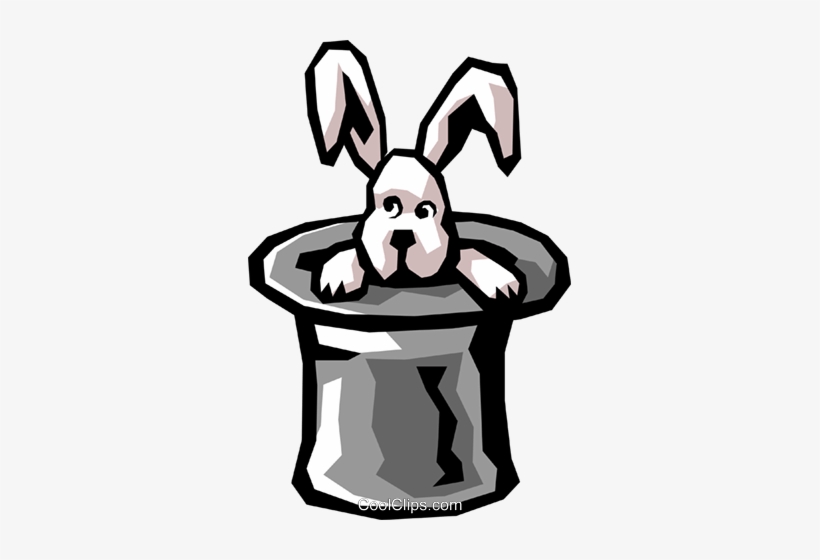 Rabbit And Hat Royalty Free Vector Clip Art Illustration - Magic Rabbit ...