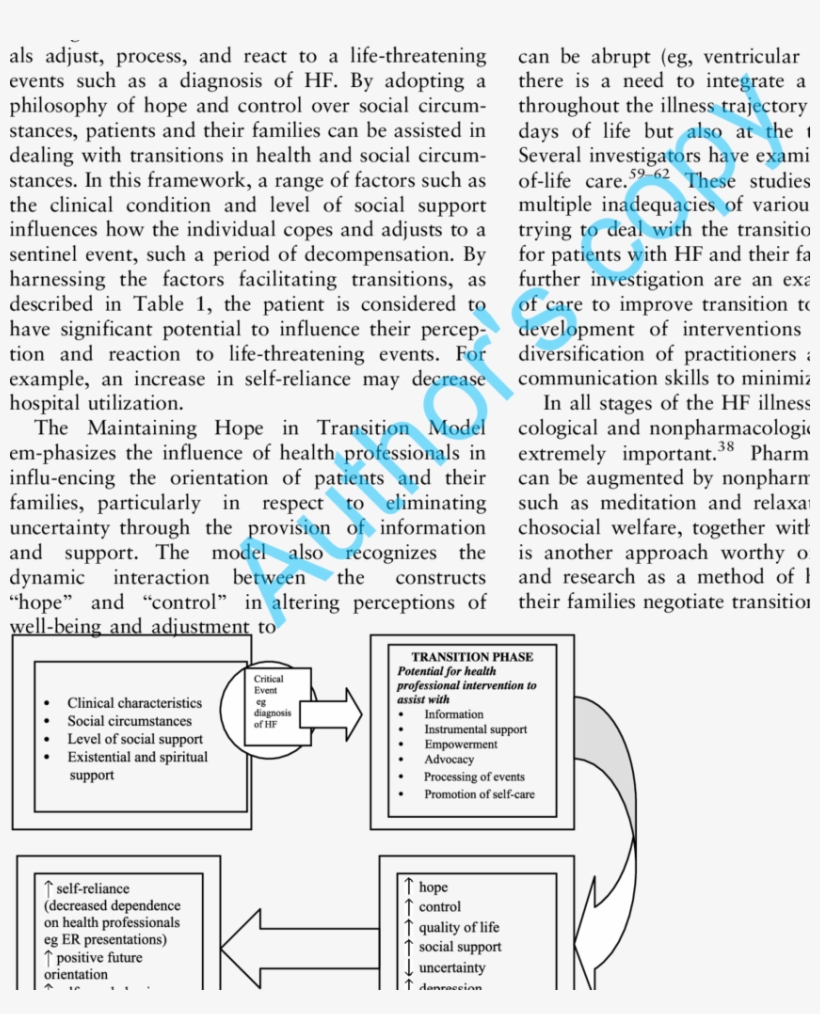 Conceptual Model-maintaining Hope In Transition - Conceptual Model PNG ...