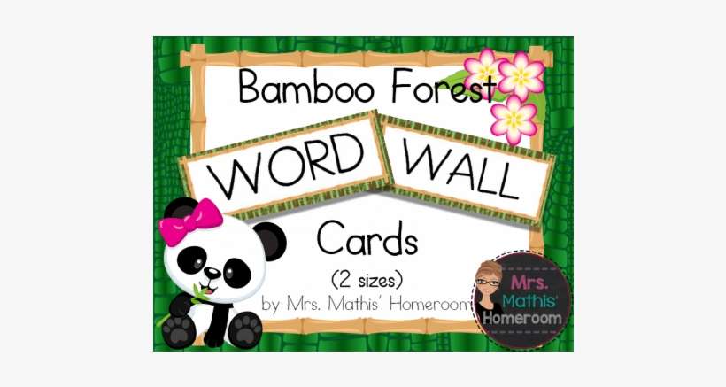 Bamboo Forest Word Wall Essentials - Panda-bärn-schwarzes Und Türkis ...