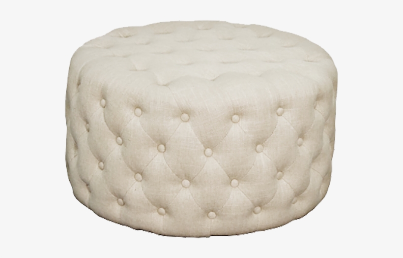 Addison Ivory Linen Ottoman PNG Image | Transparent PNG Free Download ...