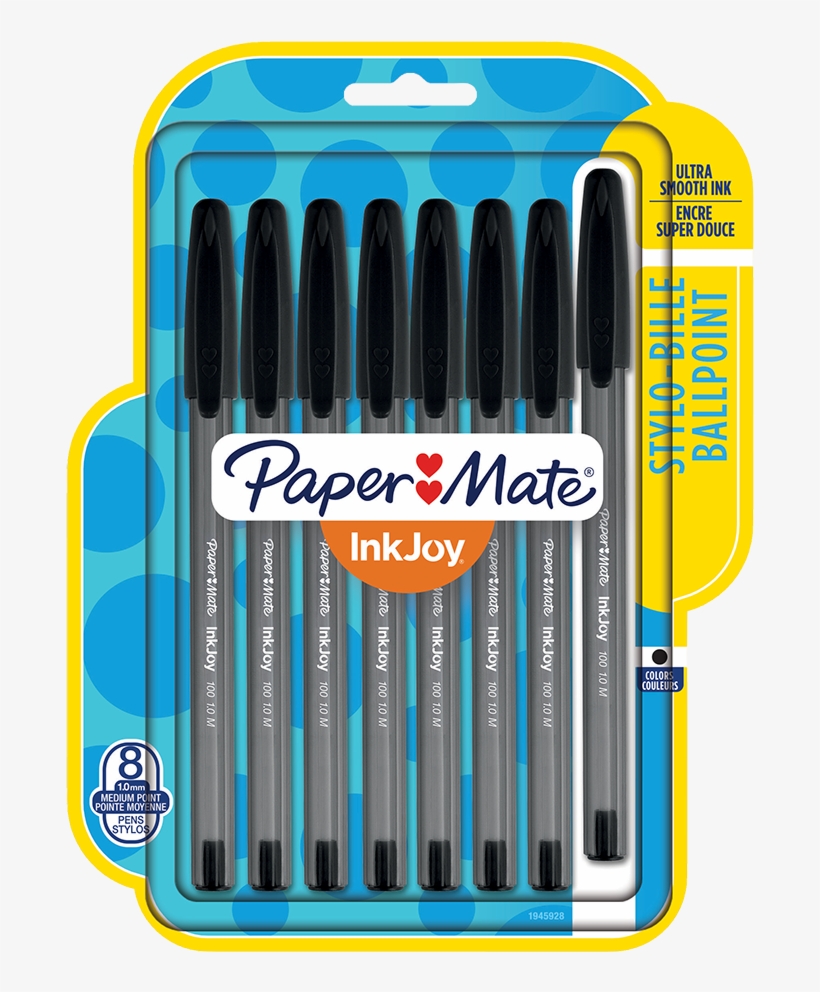 Ultra-smooth Ink Keeps Ideas Flowing - Papermate Inkjoy Pens Black PNG ...