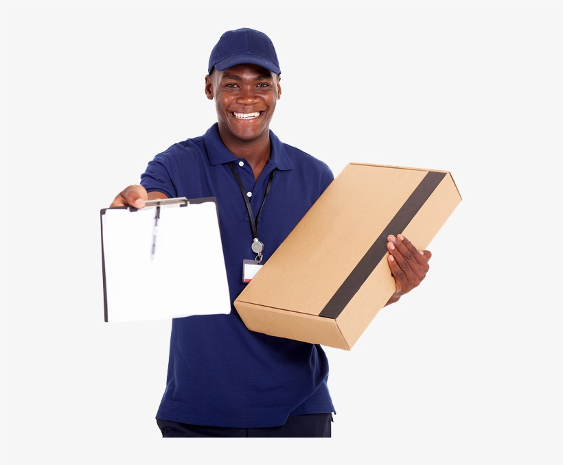 Delivery - African American Delivery Man PNG Image | Transparent PNG ...