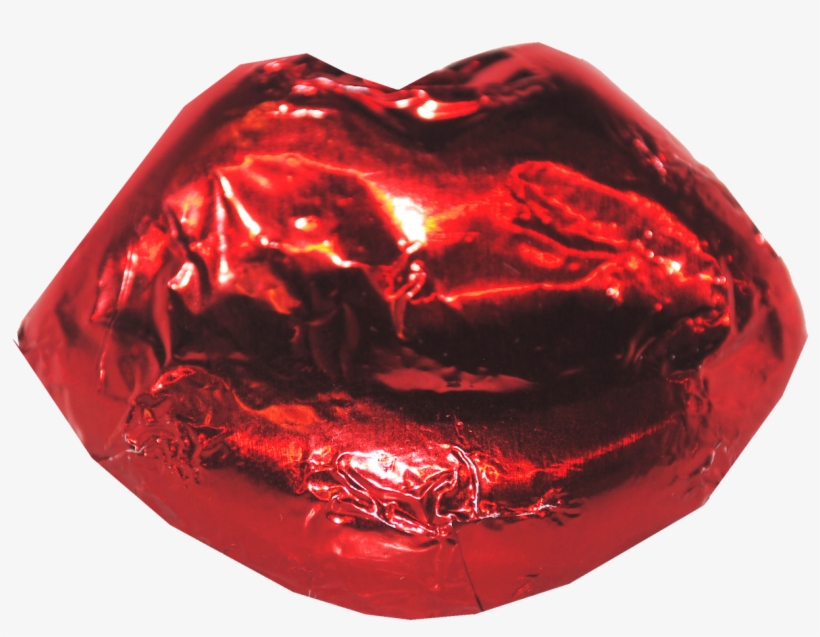 Valentine Lips Red Foil-wrapped - Crystal PNG Image | Transparent PNG ...